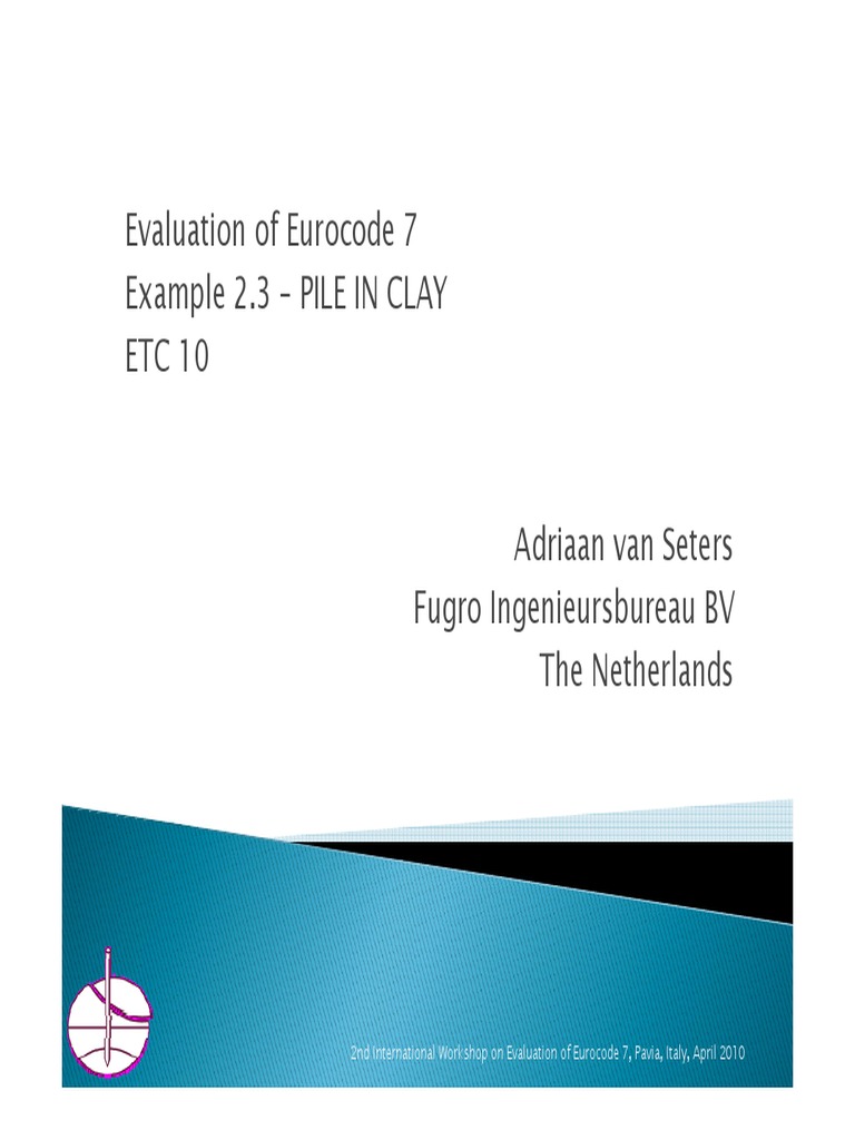 Eurocode 7: Pile Design in Clay | PDF | Geotechnical Engineering ...