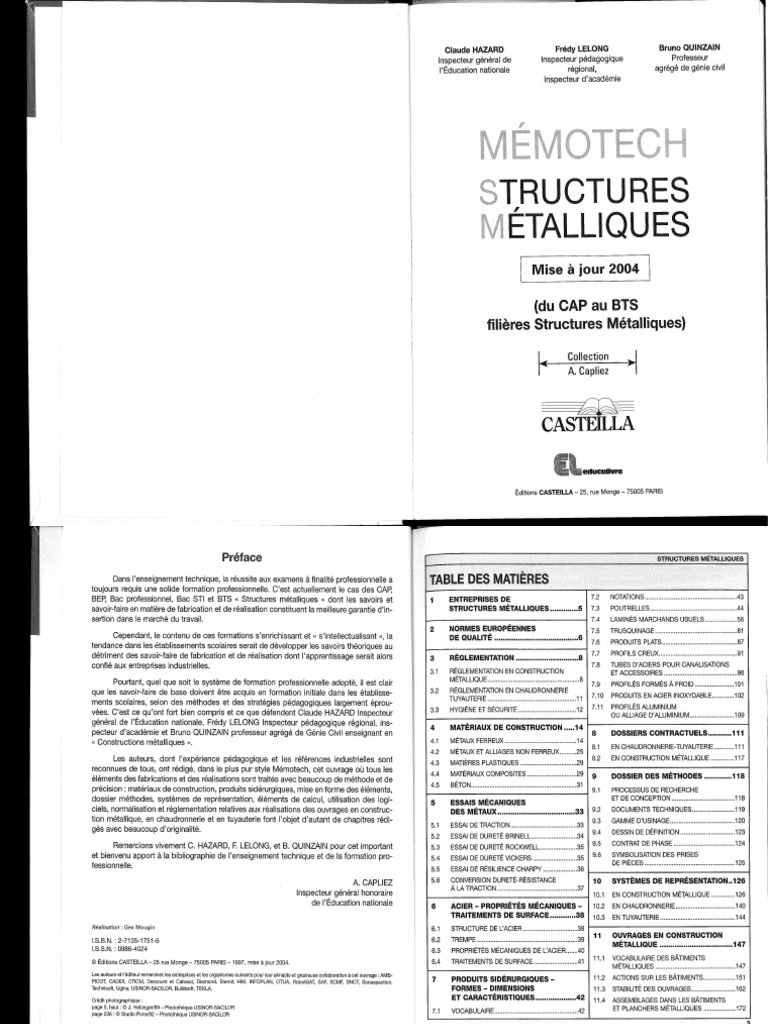 MEMOTECH - Structures Metalliques PDF | PDF