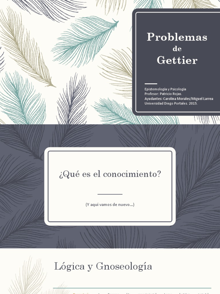 Problemas de Gettier en Epistemología | PDF | Conocimiento | Teoría de ...