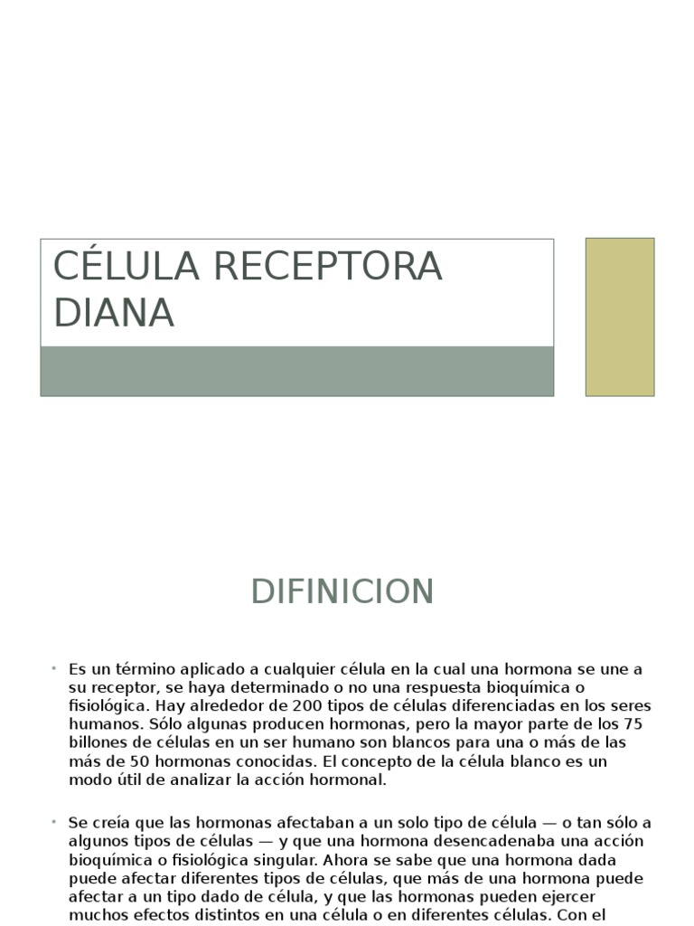 Célula Receptora Diana | Receptor (Bioquímica) | Hormona