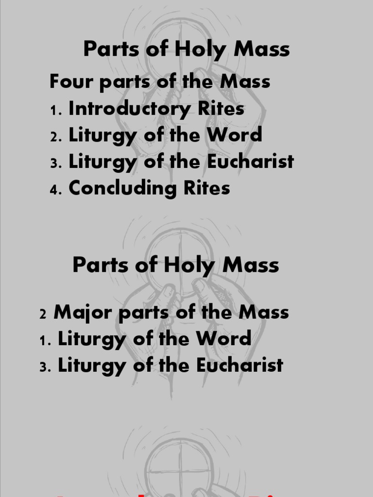 Parts of The Mass 2 PDF | PDF | Mass (Liturgy) | Eucharist