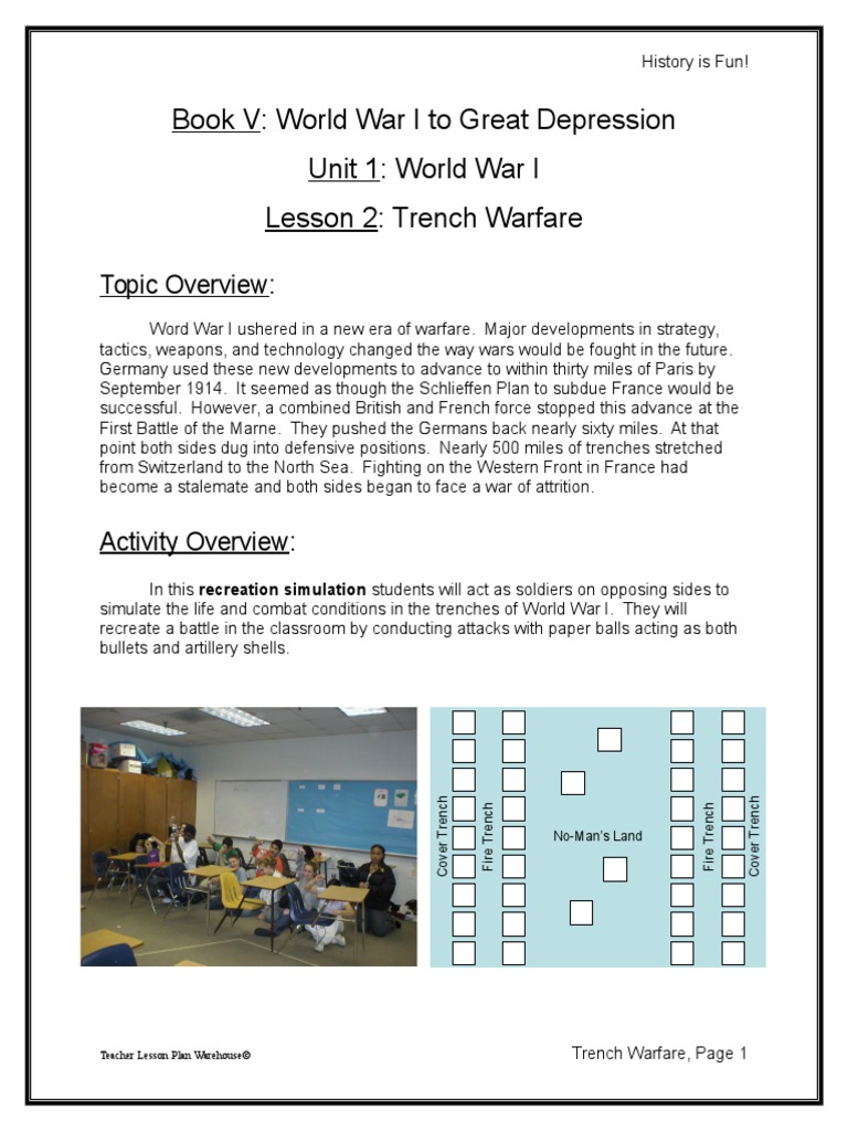 WWI Trench Warfare Simulation | PDF | Trench Warfare | Barrage (Artillery)