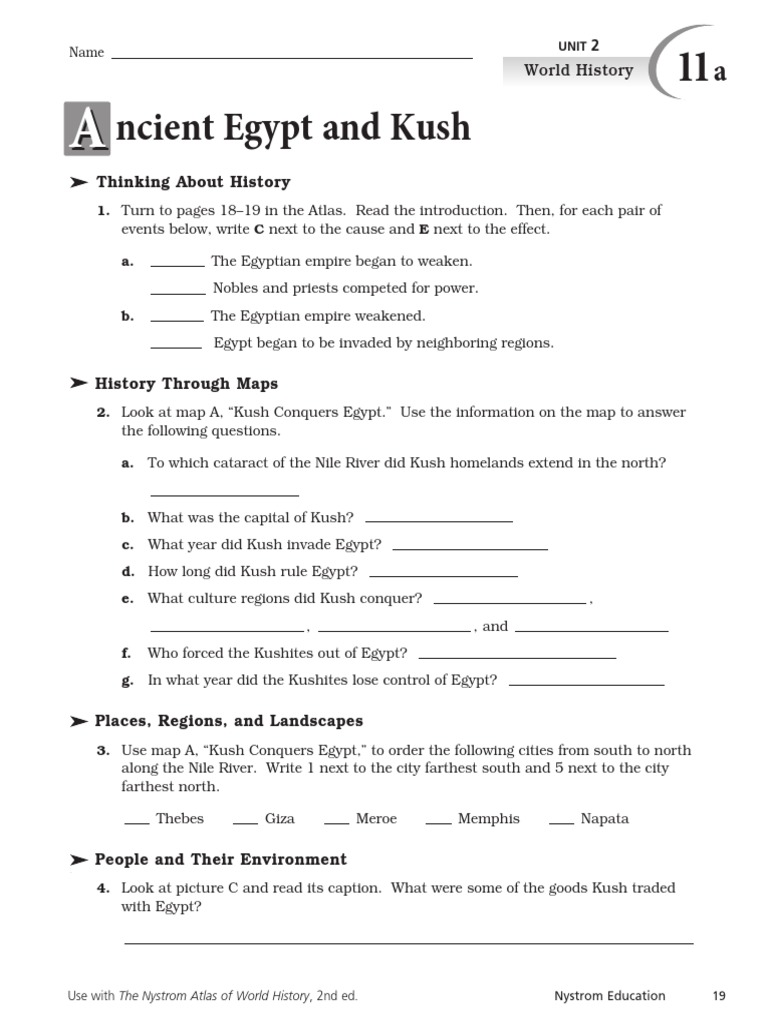 Ancient Egypt and Kush Atlas Activities - Ian Pearson 1 | PDF | Ancient ...