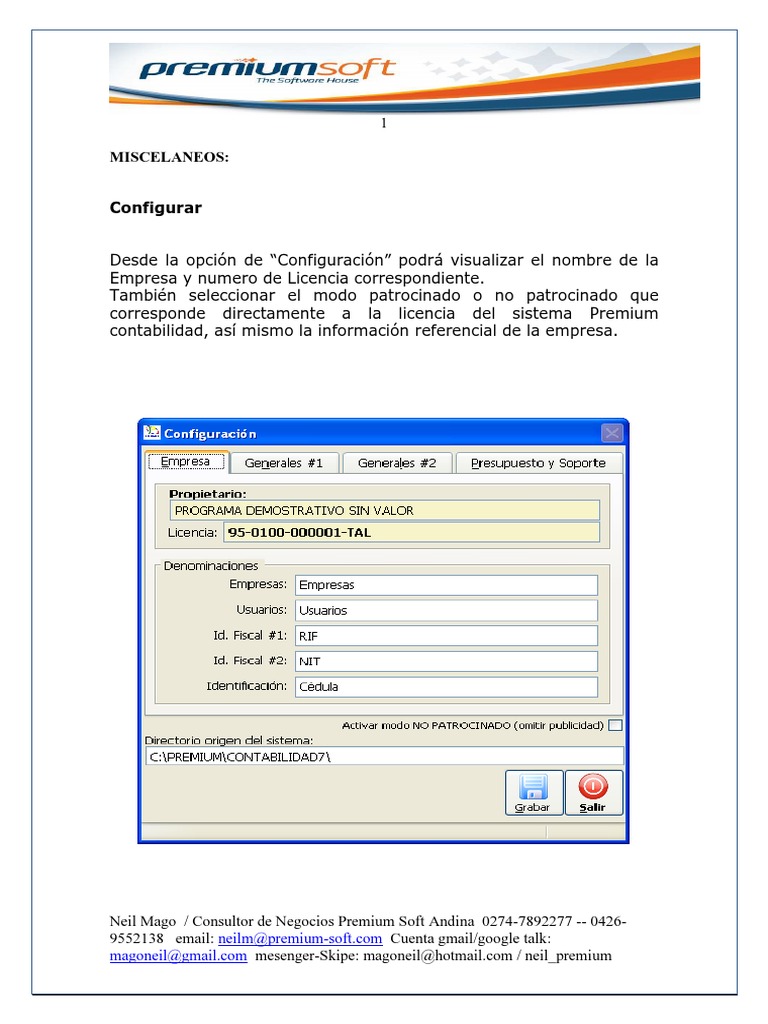 Miscelaneos de Contabilidad Premium Soft | PDF | Gmail | Google