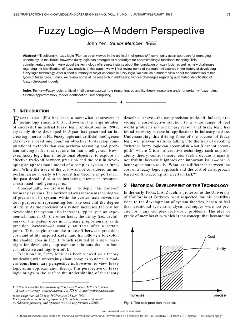 Fuzzy Logic-A Modern Perspective | PDF | Fuzzy Logic | Logical Consequence