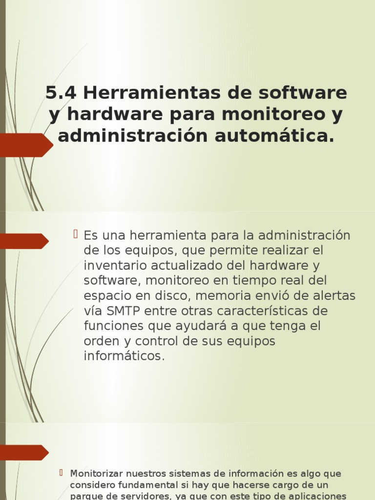 Herramientas de Software y Hardware para Monitoreo y | PDF | Ingeniería ...