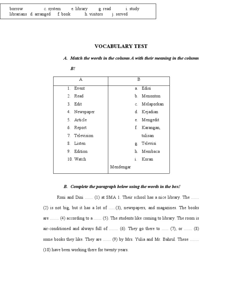 N2 Vocabulary Test Practice | PDF