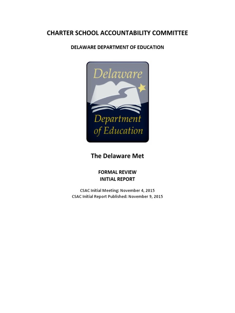 Delaware Met CSAC Initial Meeting Report | PDF | Individualized ...