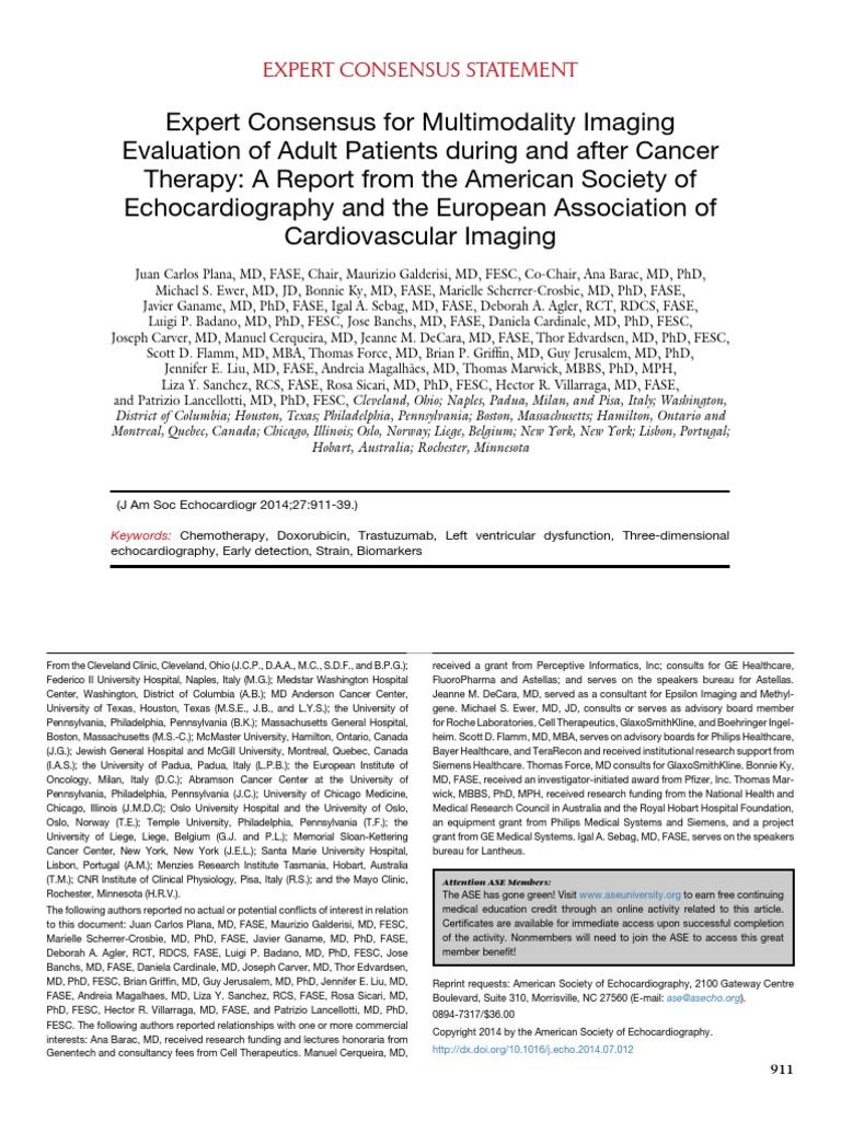 Expert Consensus Statement: Keywords | PDF | Echocardiography ...