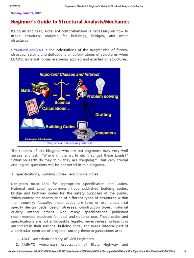 Beginner's Guide To Structural Analysis - Mechanics | PDF | Science ...