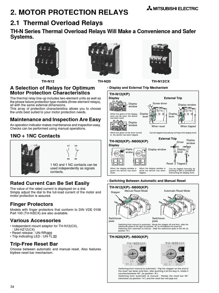 50 Mitsubishi Overload Relay | PDF | Inductor | Relay