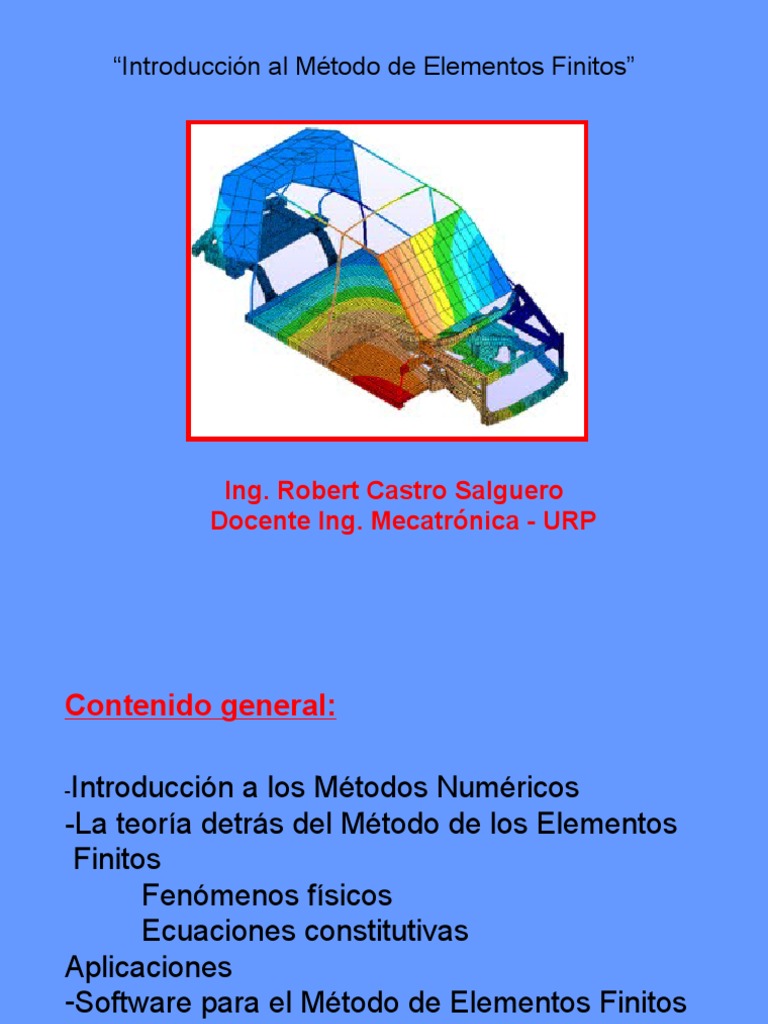 Introducción al Método de Elementos Finitos | PDF | Método de elementos ...