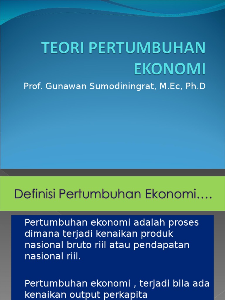 Teori Pertumbuhan Ekonomi Pdf - Perumperindo.co.id