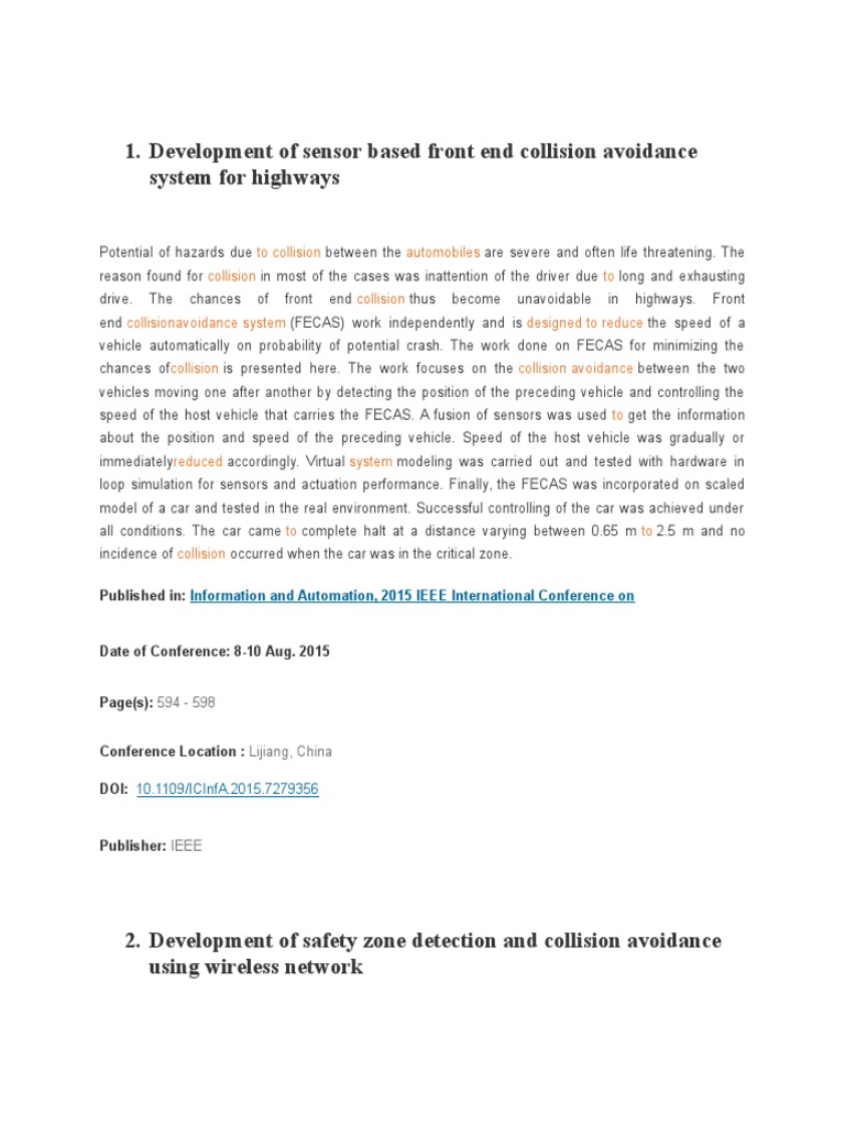 IEEE Papers | PDF | Traffic Collision | Road Transport