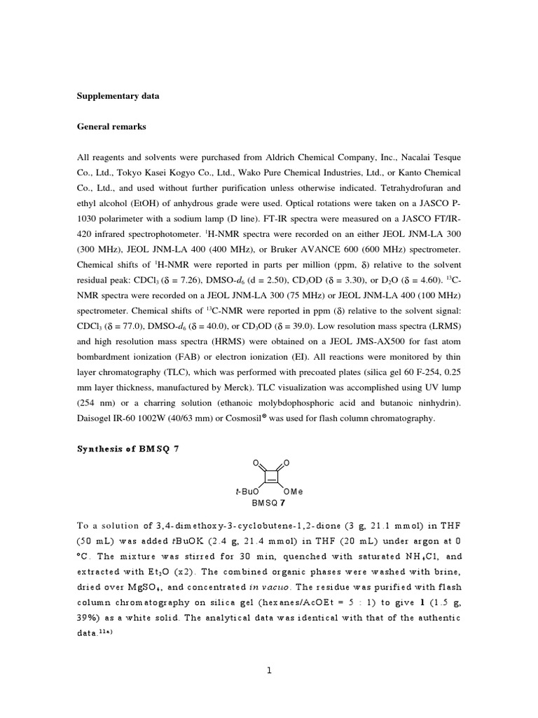 Synthesis of BMSQ 7: T-Buo | PDF | Thin Layer Chromatography | Acid ...