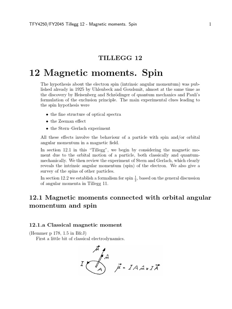 Spin | PDF | Spin (Physics) | Electron