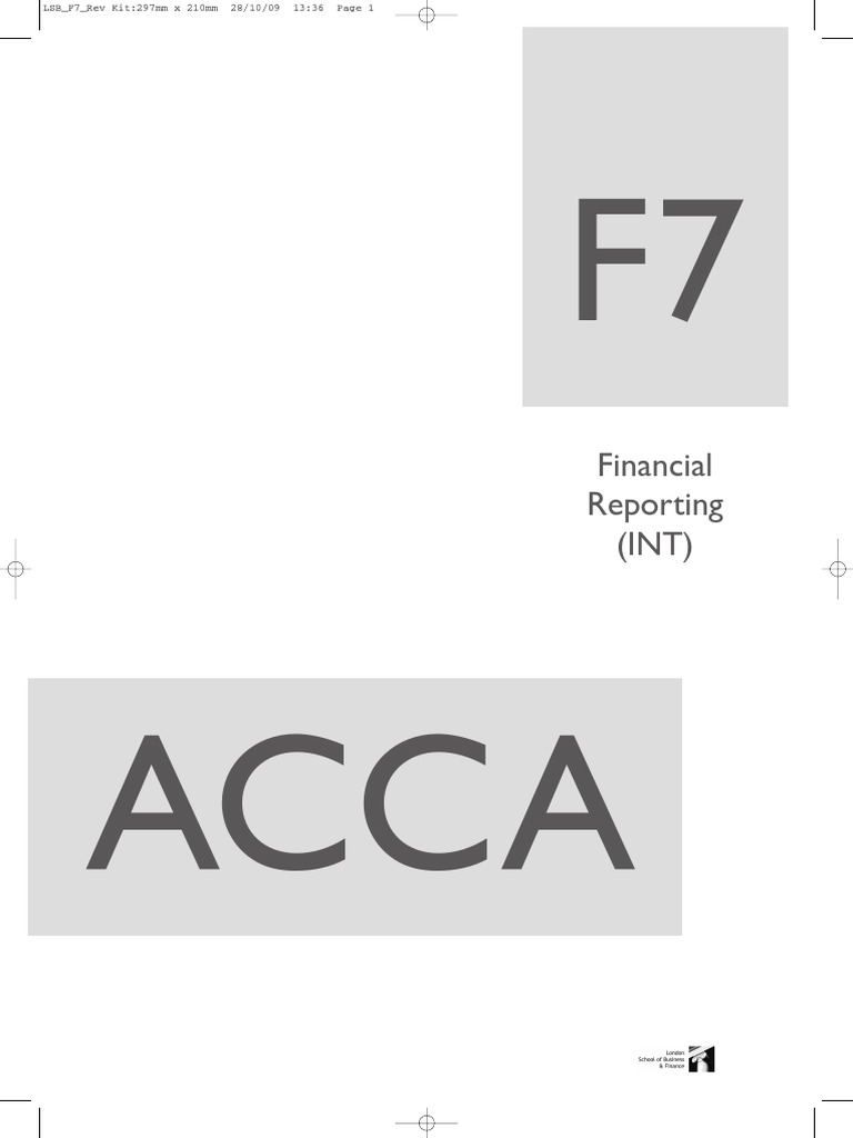 F7 - LSBF Revision - Kit PDF | PDF | Expense | Income Statement