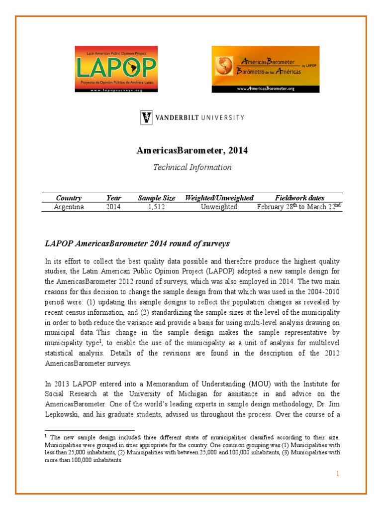 Argentina Tech Info 2014 W 112114 | PDF | Census | Survey Methodology