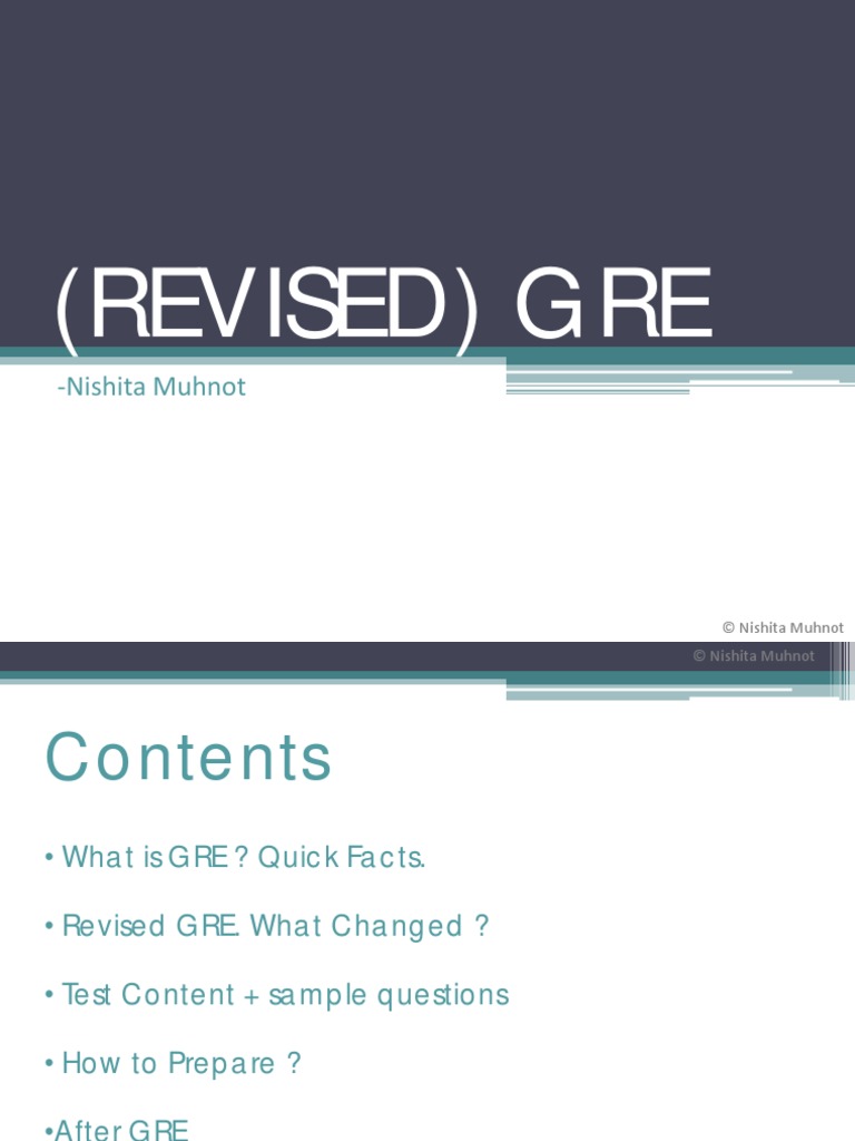 revised-gre.pdf | Graduate Record Examinations | Test (Assessment)