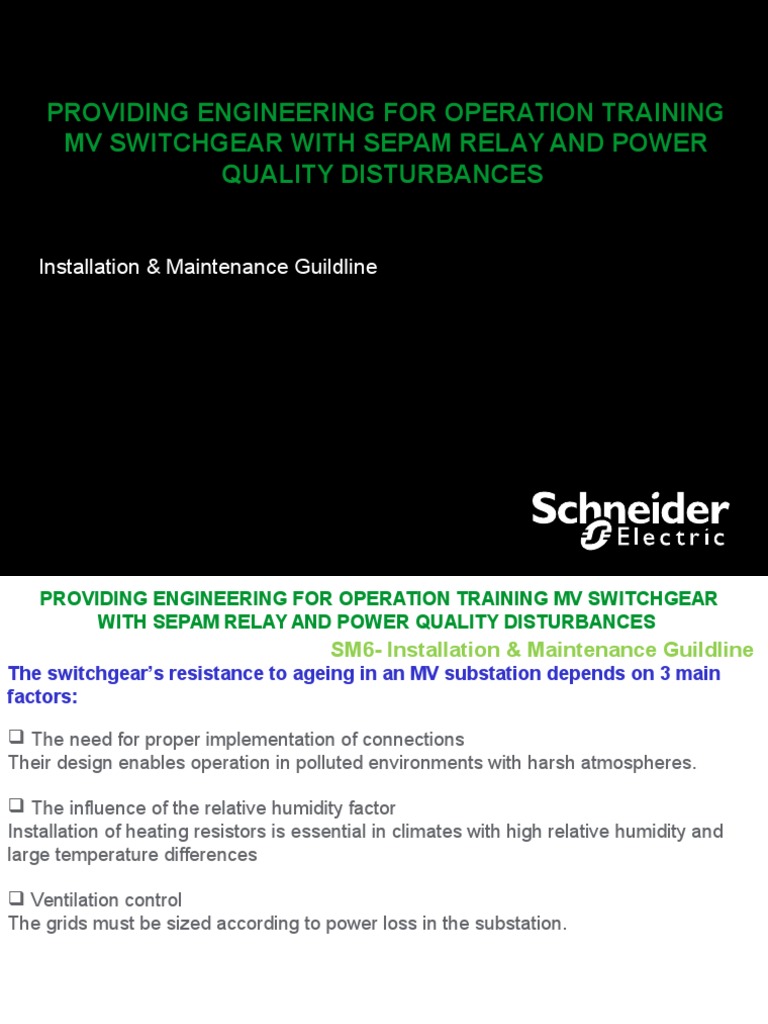 05 SM6 - Installation & Maintenance Guildline | PDF | Relative Humidity ...