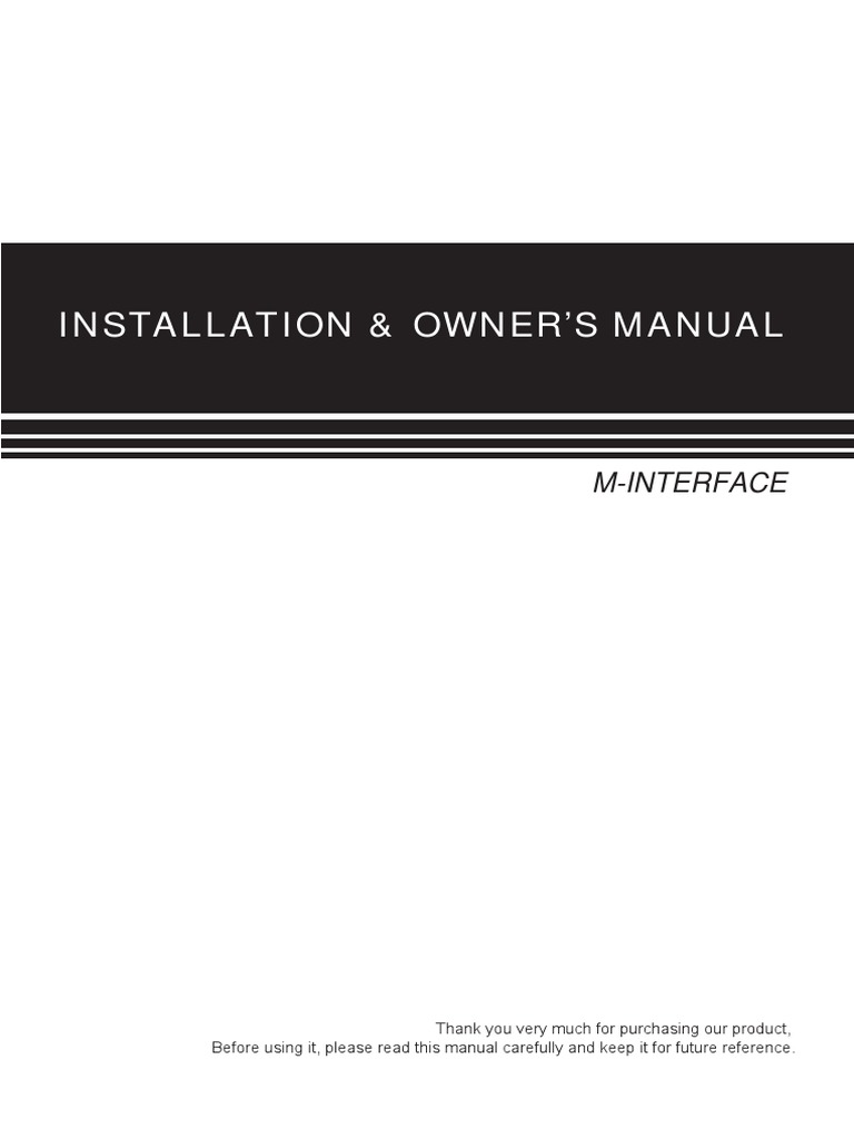 Installation & Owner'S Manual: M-Interface | PDF | Ip Address ...