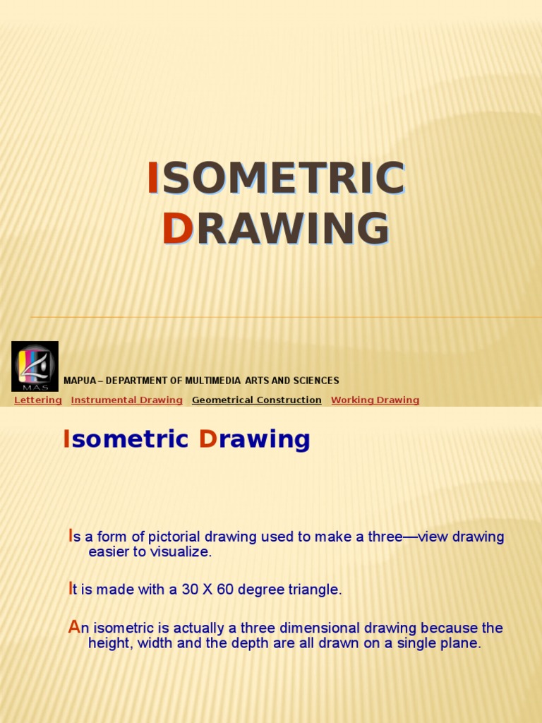 Isometric Drawing PowerPoint | PDF | Projective Geometry | Infographics