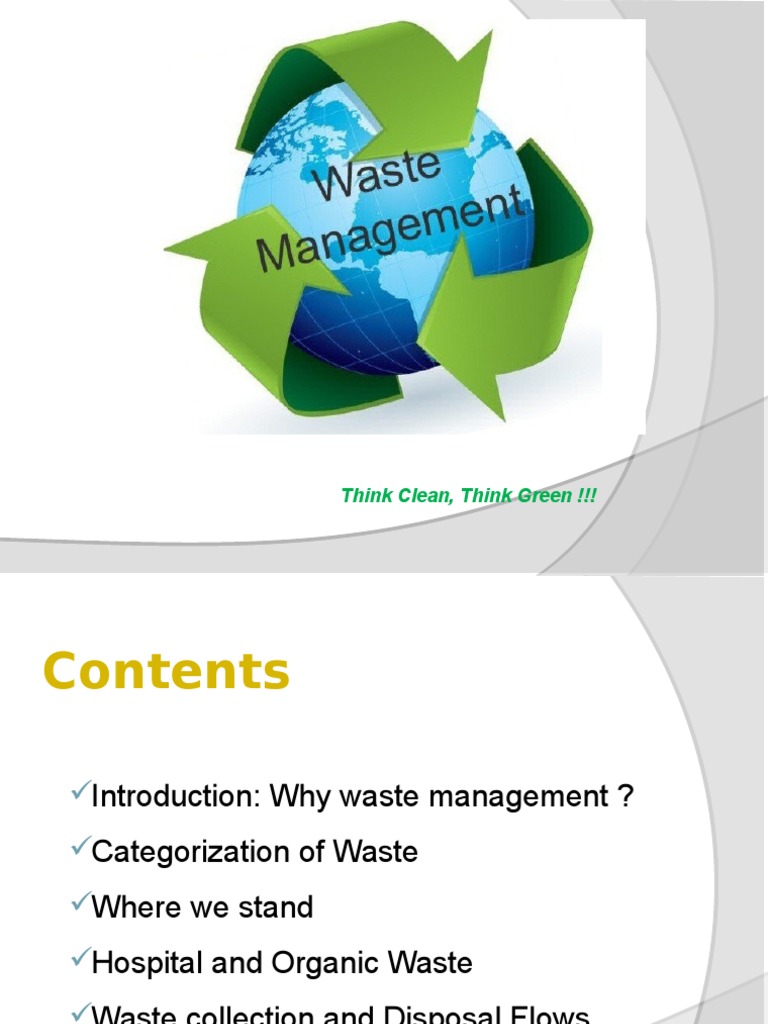 Think Clean, Think Green !!! | PDF | Waste Management | Municipal Solid ...