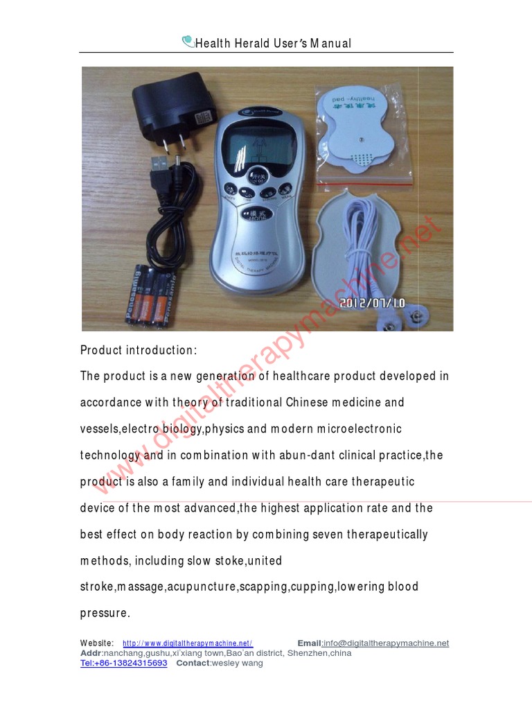 Health Herald Digital Therapy Manual | PDF | Common Cold | Acupuncture