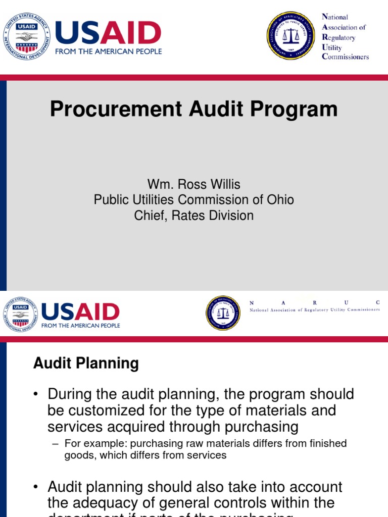 Procurement Audit Program | Cheque | Audit