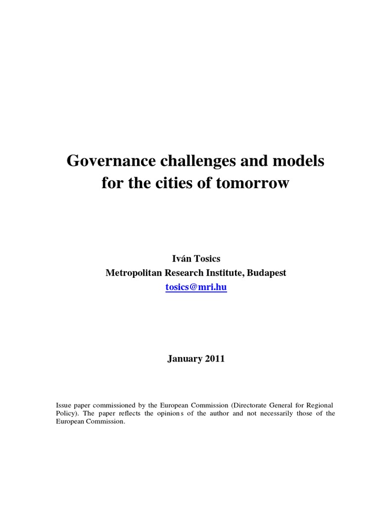 Urban Governance Models for Future Cities | PDF | Economic Inequality ...