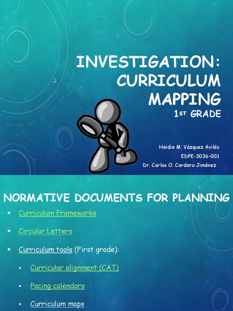 Investigation of The Puerto Rico Curriculum Mapping - First Grade ...