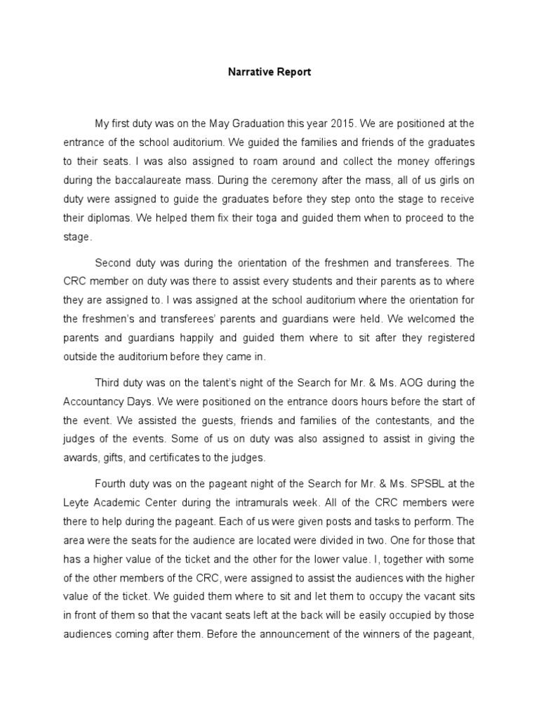 Narrative Report | PDF | Students | Further Education