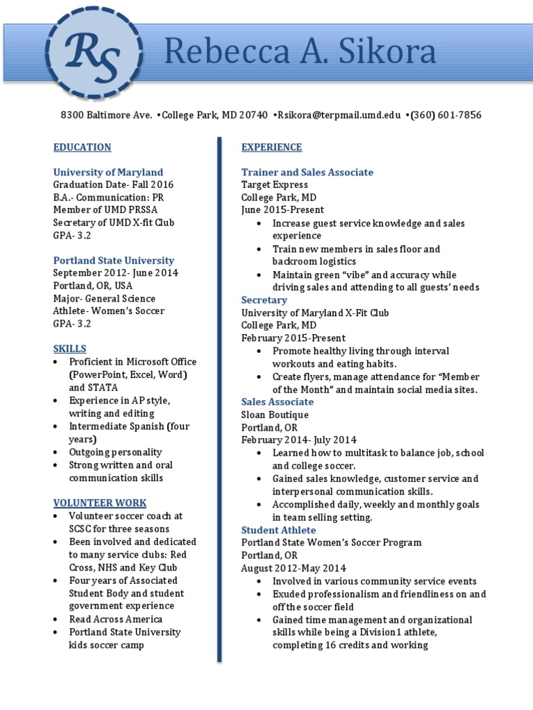 Rebecca Sikora's Resume | PDF | Behavior Modification | Learning