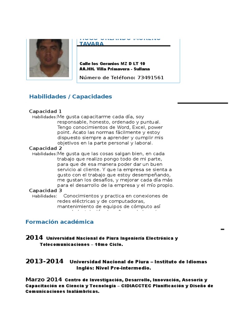 Formación y Experiencia en Telecomunicaciones | PDF | Televisión por ...