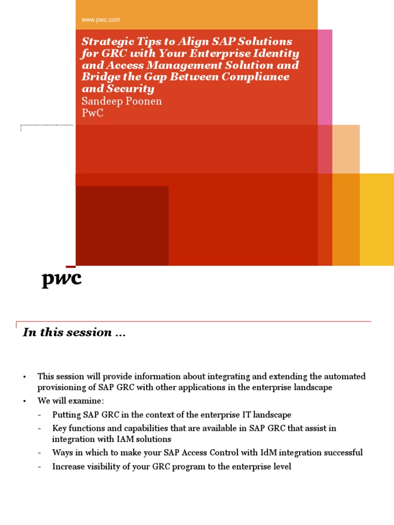 PWC Presentations | PDF | Provisioning | Access Control