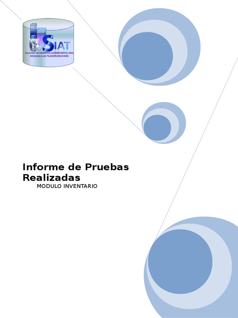 Informe de Pruebas de Un Sistema ERP | PDF | Planificación de recursos empresariales | Inventario