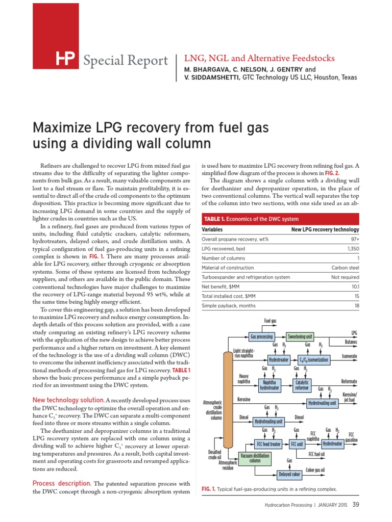 Maximize LPG Recovery From Fuel Gas | PDF | Oil Refinery | Natural Gas ...