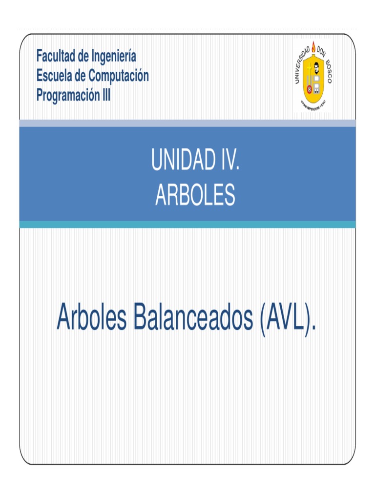 Arboles AVL Programacion | PDF | Informática teórica | Algoritmos y ...