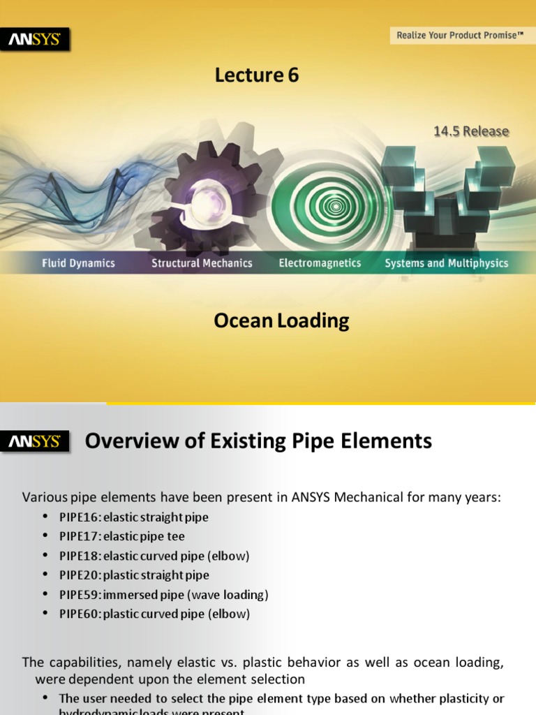 Ocean Loading in Ansys 14.5 | PDF | Viscoelasticity | Elasticity (Physics)