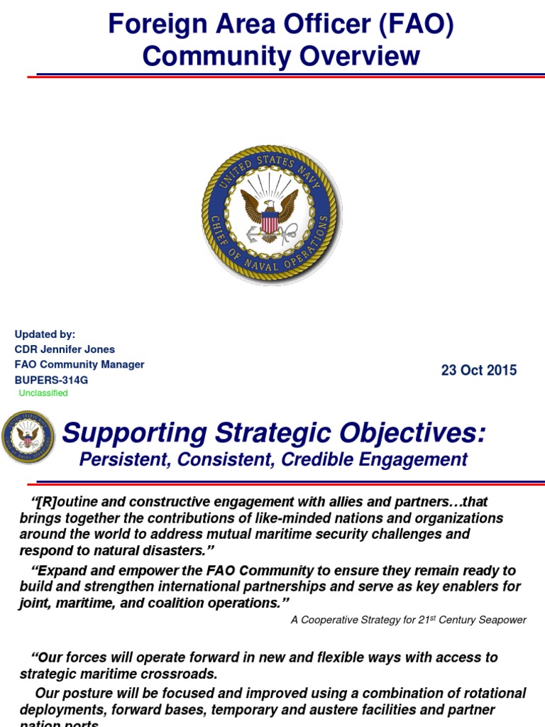 FAO Community Overview Oct 2015 | PDF | Military Of The United States ...