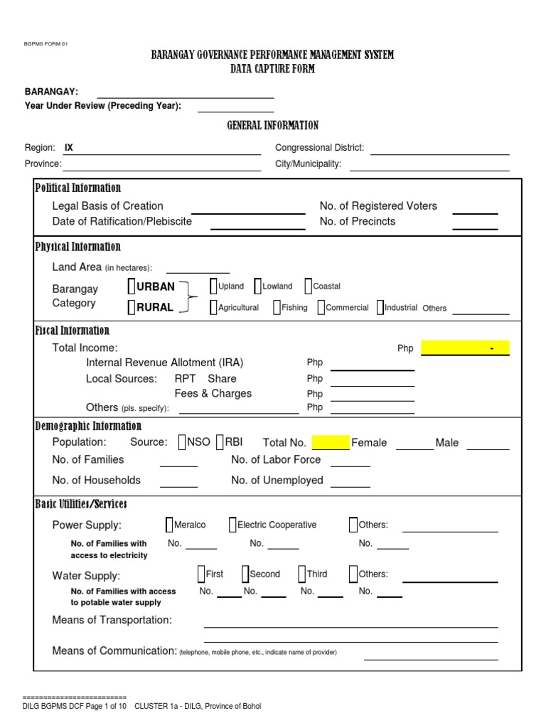 Bgpms Form | PDF | Human Resource Management | Waste Management