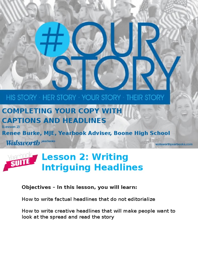 Yearbook Headline Mastery | PDF | Verb | Onomastics