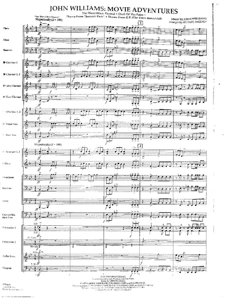 Cine Aventuras John Williams Partitura | PDF