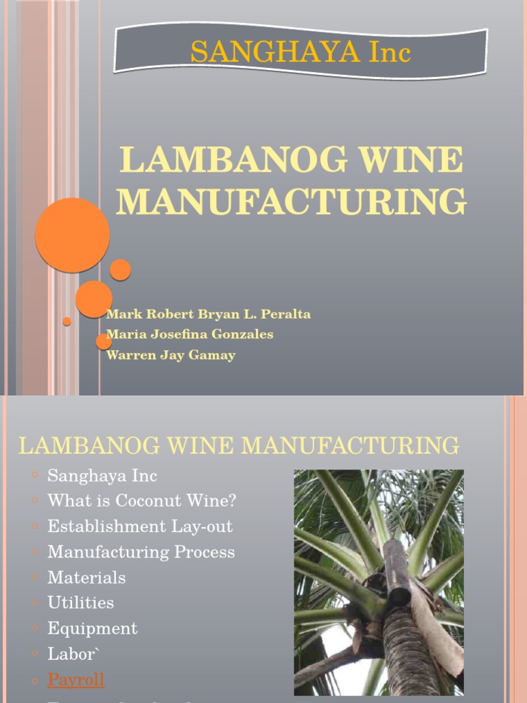 Lambanog Wine Manufacturing | PDF | Brewing | Alcoholic Drinks