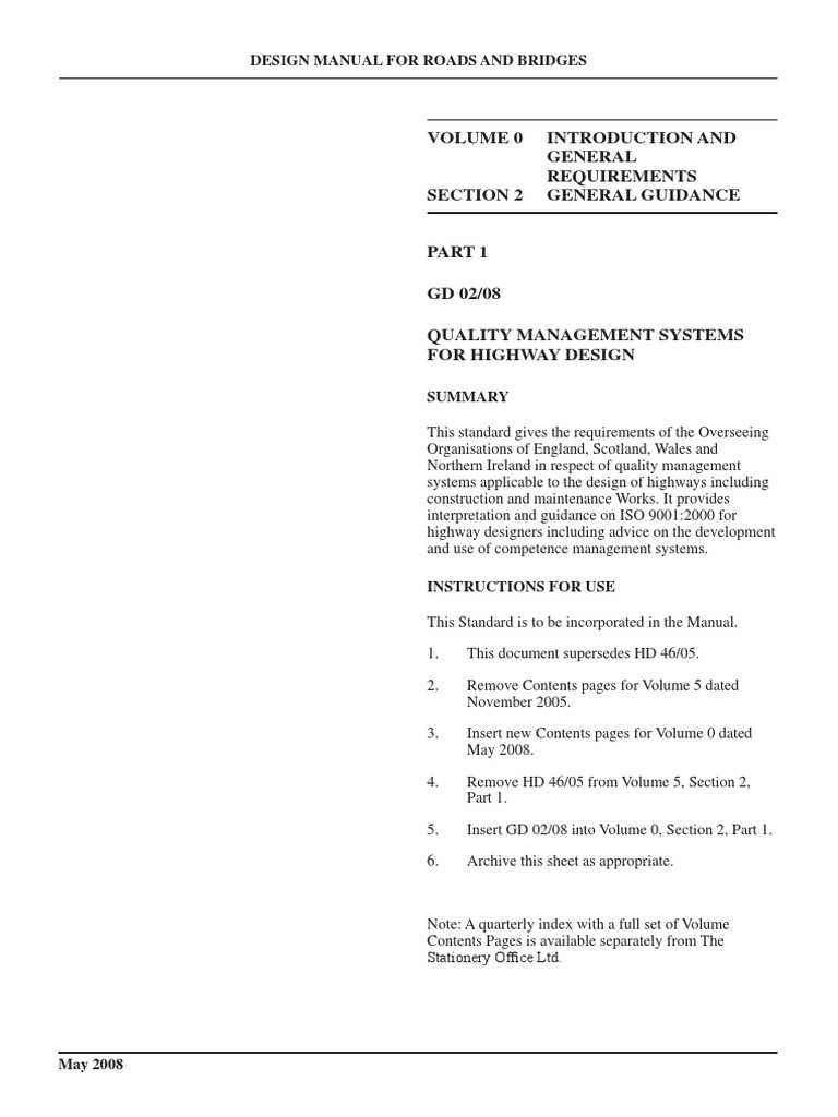 Highway Design Quality Management | PDF | Iso 9000 | Verification And ...