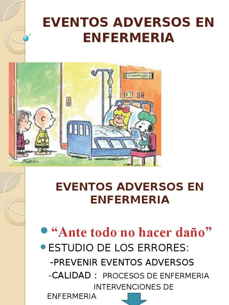 Eventos Adversos en Enfermeria | Enfermería | Medicamentos con receta