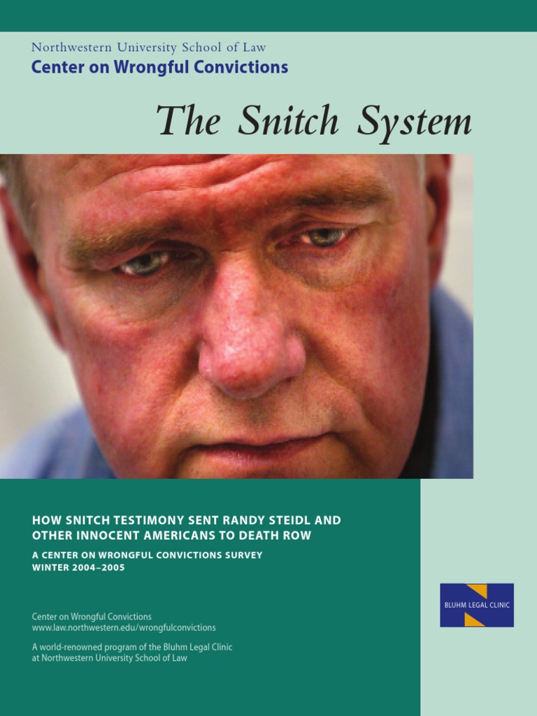The Snitch System Innocence Project La Colaboración Eficaz | PDF ...