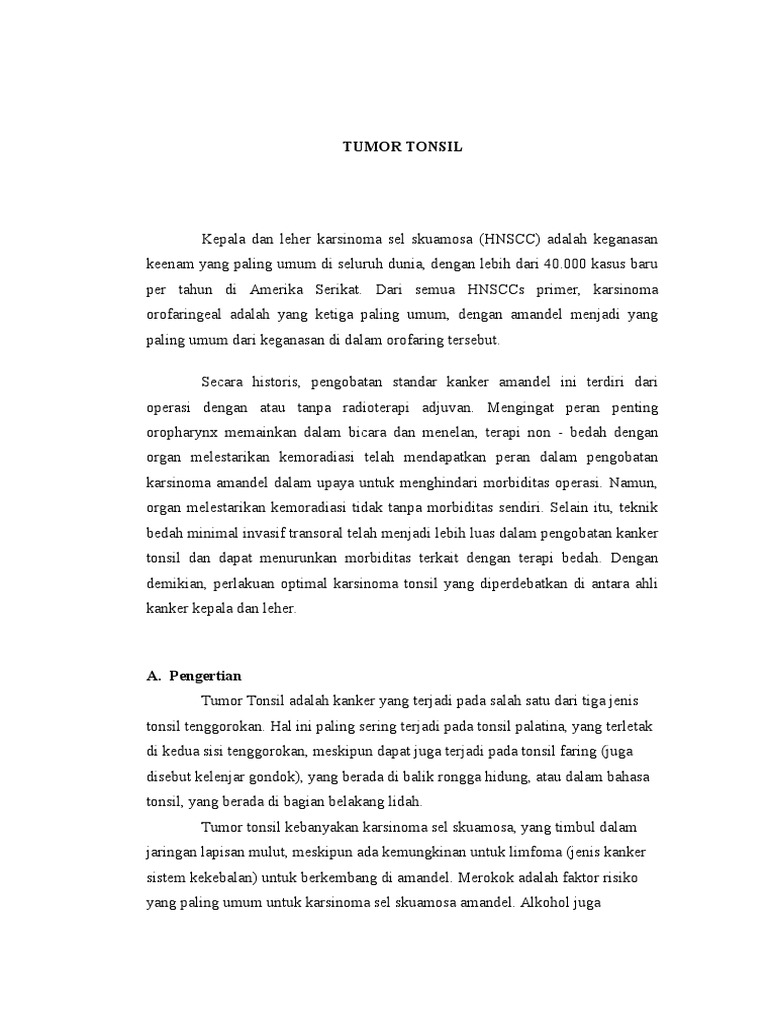 LP Tumor Tonsil | PDF | Sains & Matematika