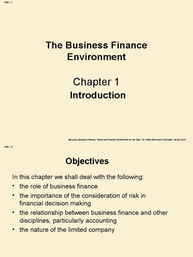 Topic 1 Introduction To Business Finance | PDF | Preferred Stock | Stocks