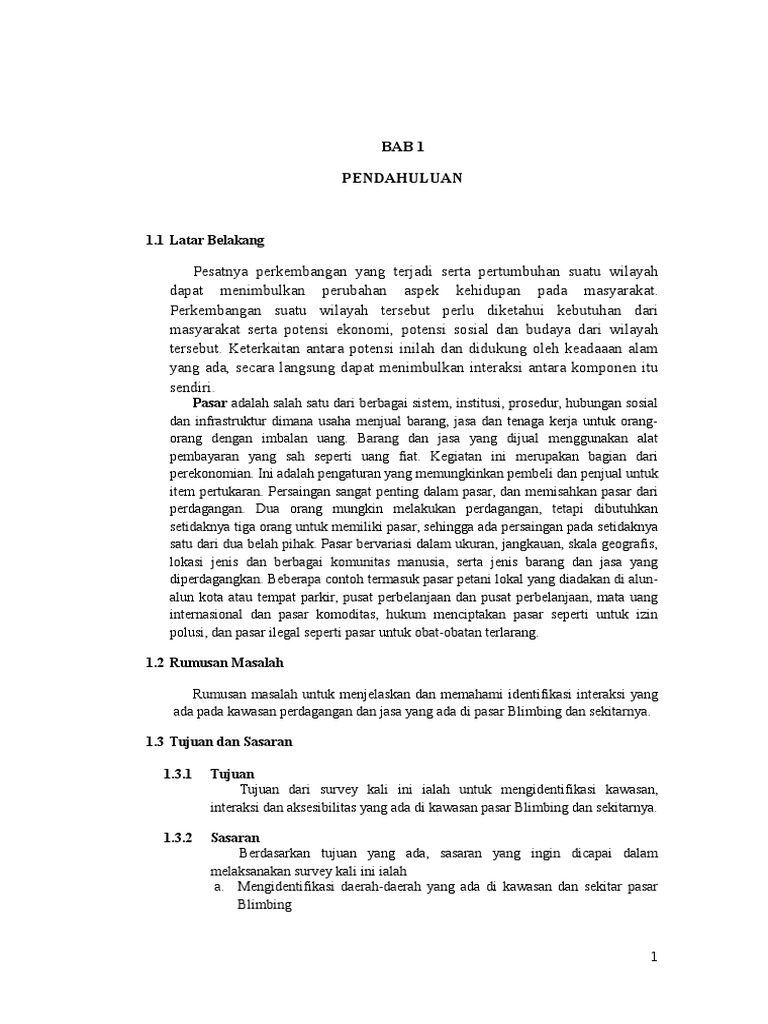 Contoh Laporan Survey Sederhana | PDF
